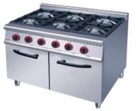 China CE 6 Burner Gas Range Commercial Cooking Equipment 1200mm with Cabinet for sale