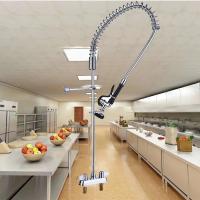 China Polished Chrome Pre Rinse Faucet Wall Mounted Commercial Kitchen Sprayer 1 Hole for sale
