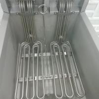 China 36kW 4 Basket 2 Tank Industrial Electric Deep Fryer 28L Stainless Steel for sale