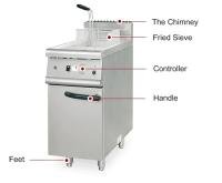 China Commercial Gas Fryer 28L Stainless Steel Deep Fryer for Restaurant Potato Frying for sale