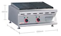 China Electric Lava Rock Grill 7.2kW 220-240V Commercial Countertop Barbecue for sale