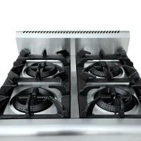 China Commercial 4 Burner Gas Hot Plate Stove Stainless Steel 570x630x530mm 92MJ for sale