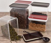 China PP 0.5L 1L Coffee Bean Storage Container Hotel Amenities Supplies Coffee Storage Bins for sale
