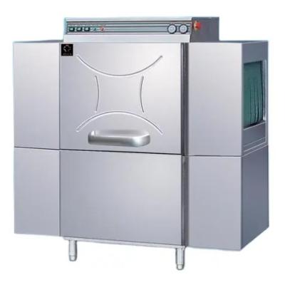 China Semi Integrated Industrial Dishwasher 120 Frames H 380V Conveyor Belt Dishwasher for Hotel Kitchen for sale