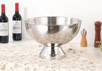 China Silver Stainless Steel Champagne Cooler Customize Wine Ice Bucket for sale