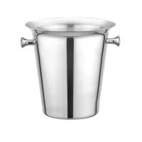 China Custom Stainless Steel Champagne Bucket Polished Ice Bucket 190mm x 220mm for sale