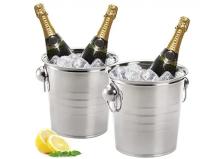 China Stainless Steel Champagne Ice Bucket 3 Sizes D248 D208 D180 for Bar Hotel for sale