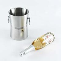 China Double Earrings Stainless Steel Standing Ice Bucket 200mm x 240mm for Wine Champagne for sale