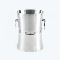 China Double Earrings Stainless Steel Standing Ice Bucket 200mm x 240mm for Wine Champagne for sale