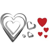 China Stainless Steel Heart Shape Cookie Cutter 10.8x2.5cm Commercial Bakery DIY Tool for sale