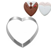 China Stainless Steel Heart Shape Cookie Cutter 10.8x2.5cm Commercial Bakery DIY Tool for sale