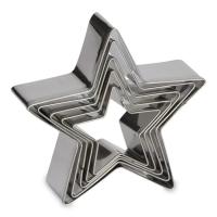 China Stainless Star Cookie Cutter Set Five Pointed Star Pastry Cutters for sale