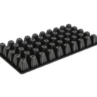 China 24 Cup Commercial Silicone Cupcake Pan 0.6mm Thick Nonstick Baking Mold Black for sale