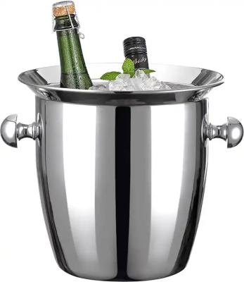 China Stainless Steel Insulated Ice Bucket 220mm H220 Party Wine Beer Cooler for sale