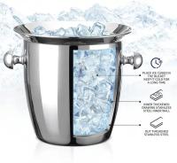 China Stainless Steel Insulated Ice Bucket 220mm H220 Party Wine Beer Cooler for sale