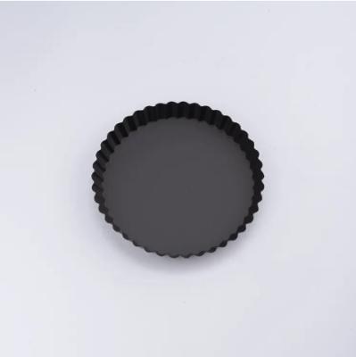 China ODM Non Stick Carbon Steel Pizza Pan Pie Tart Quiche Pan 6 8 10 12 Inch for sale