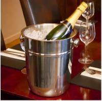 China Stainless Steel Beer Ice Bucket 230x250mm Double Ear Wine Cooler Party for sale