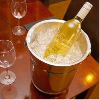 China Stainless Steel Beer Ice Bucket 230x250mm Double Ear Wine Cooler Party for sale