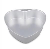 China Aluminum Anode Heart Shaped Cake Mold With Fixed Base Non Removable Baking Mold for sale