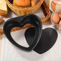 China Hard Anodized Aluminum Alloy Movable Heart Cake Pan 4 to 10 Inch Commercial Baking Mold for sale