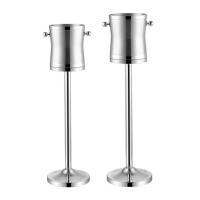 China Thickened Stainless Steel European Style Ice Bucket Rack 200mm Diameter 750mm Height for sale