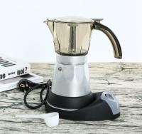 China 300ml 6 Cup Electric Coffee Maker 480W Aluminum Moka Pot for Home Restaurant for sale