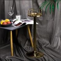 China 304 Stainless Steel Champagne Ice Bucket Stand 750mm Height Bar Coffee Equipment for sale