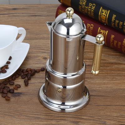 China 400ml Stainless Steel Moka Pot 4 Cup Bialetti Venus Style Stovetop Espresso Maker for sale