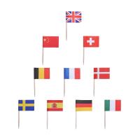 China Personalised Toothpick Flags Disposable Country Flag Toothpicks for sale