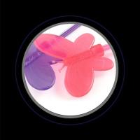 China Acrylic Butterfly Drink Stirrers 18cm Food Grade Plastic Cocktail Sticks for sale