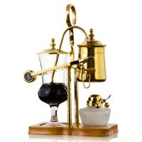 China Gold Belgium Royal Syphon Coffee Maker 5 Cup Siphon Brewer Food Grade Stainless Steel for sale