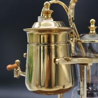 China Gold Belgium Royal Syphon Coffee Maker 5 Cup Siphon Brewer Food Grade Stainless Steel for sale