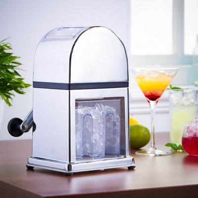 China Stainless Steel Hand Cranked Ice Crusher Machine 270x160x130mm Commercial Household for sale