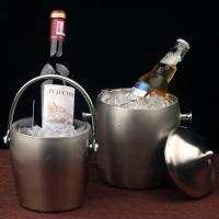 China Stainless Steel Champagne Beer Ice Bucket with Lid 1L 2L for Bars Hotels for sale