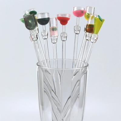 China Disposable Acrylic Swizzle Sticks 13.4cm BPA Free Drink Stirrers for Bar Hotel Restaurant for sale