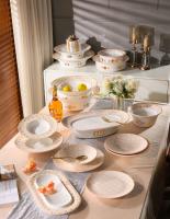 China Bone China Dinnerware Set Luxury Ceramic Dining Dishes Plates Bowls Cups Sets for sale