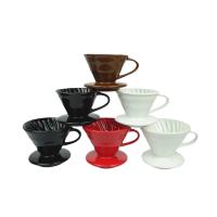 China Ceramic Funnel Pour Over Coffee Filter Coffee Brewing Filter Cups for sale