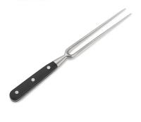 China Stainless Steel Kitchen Meat Fork With Black Handle Safe Meat Carving for sale