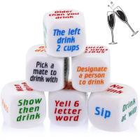 China 25mm White Drinking Dice Game Rolling Decider for Party Bar Bachelorette Fun for sale