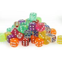 China Professional Custom Color D6 Dice Round Corner Acrylic Transparent for sale