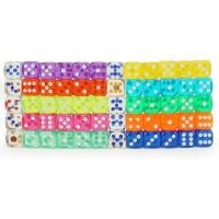China Professional Custom Color D6 Dice Round Corner Acrylic Transparent for sale