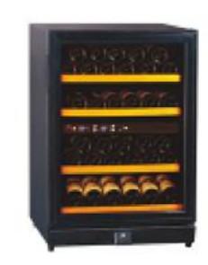 China 154L Luxury Air Cooling Wine Display Cooler 46 Bottles Red Wine Refrigerator for sale