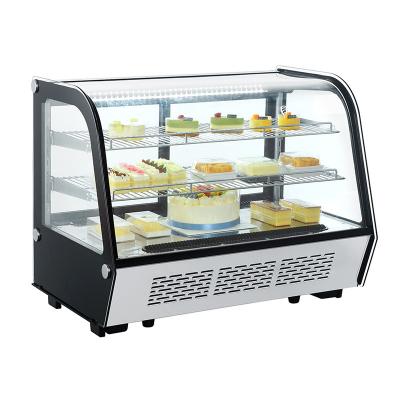 China Commercial Countertop Cake Refrigerated Display Case 160L 220V LED Lighting for sale