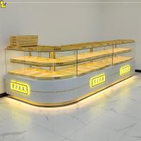 China L Shape Corner Glass Bakery Cake Display Cabinet Showcase Refrigerator for sale
