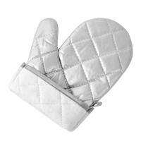 China Heat Resistant Cotton Oven Gloves Silver Coated Cooking Gloves 38x20cm Kitchen Baking for sale