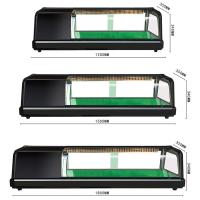 China Sushi Display Cooler Refrigerator Case 1200mm 1500mm 1800mm Counter Fridge for sale