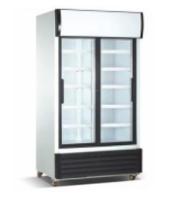 China Commercial Glass Door Cooler 1025L Fan Cooling Refrigerator for Supermarket for sale