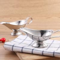 China Stainless Steel Gravy Boat with Handle 8 oz for Restaurant Commercial Use for sale