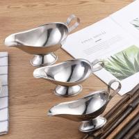 China Stainless Steel Gravy Boat with Handle 8 oz for Restaurant Commercial Use for sale
