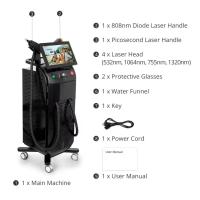 China Commercial 2 In 1 Diode Laser Machine , ND YAG Aesthetic Laser Machine For Beauty Clinics for sale